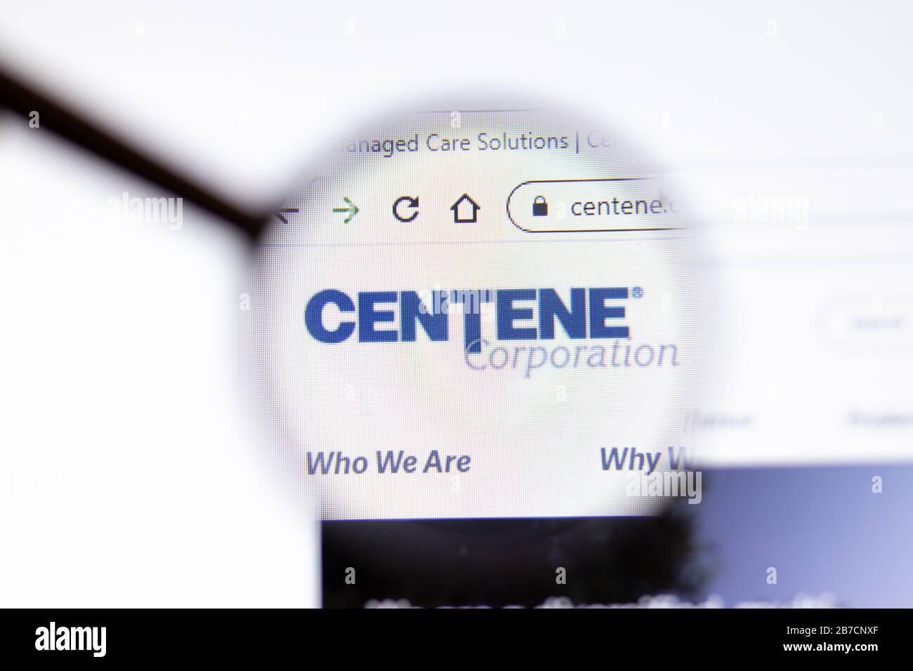 Los Angeles, California, USA - 15 March 2020: Centene icon on website ...