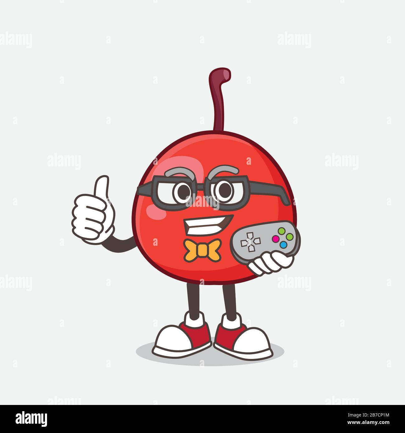 An illustration of Red Berry vector cartoon mascot character with ...