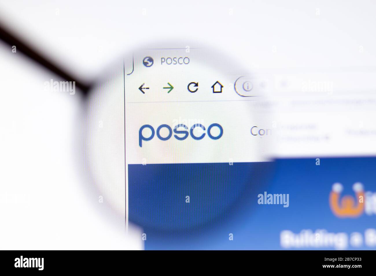 Los Angeles, California, USA - 15 March 2020: POSCO icon on website ...