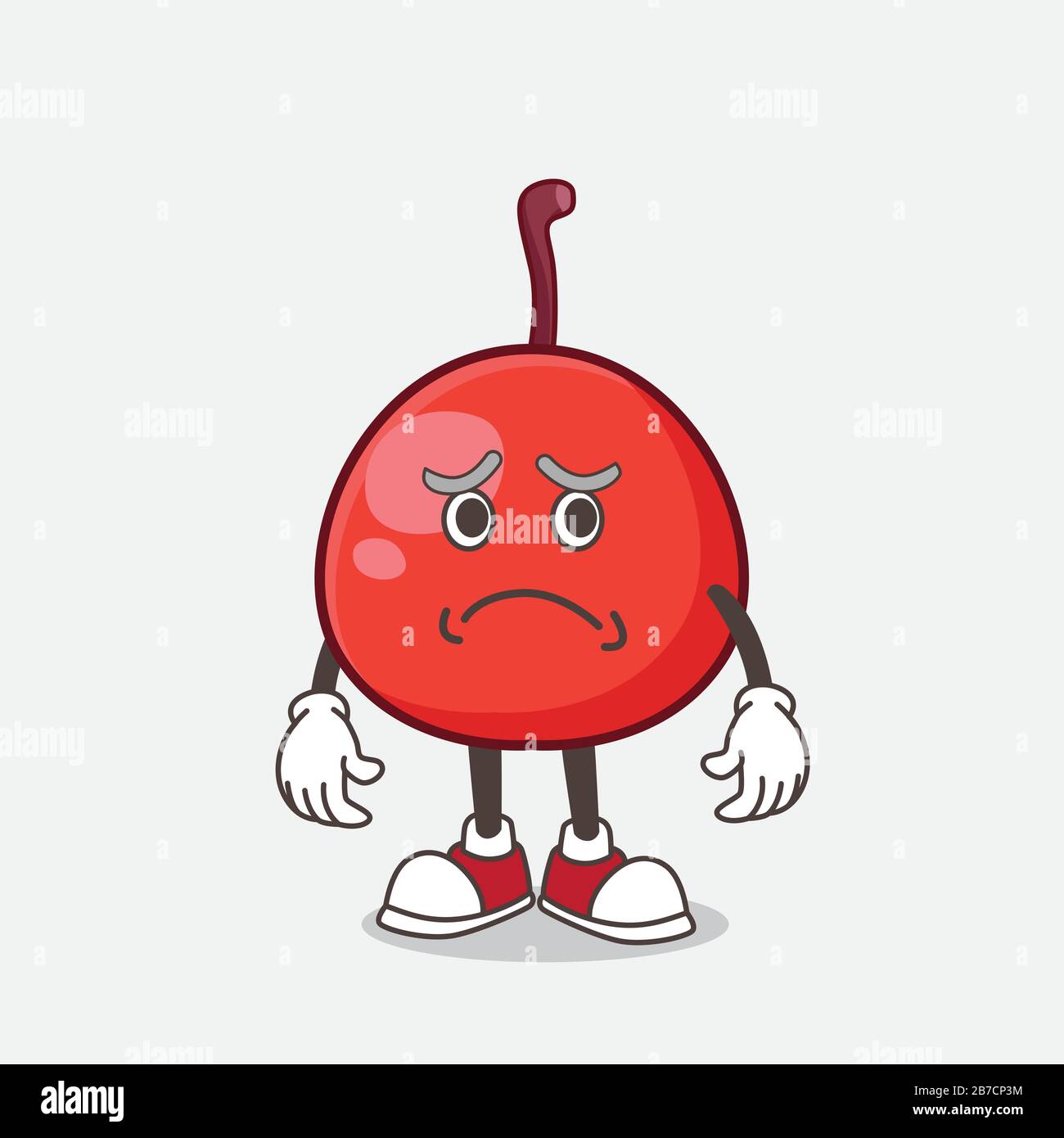 An illustration of Red Berry vector cartoon mascot character with ...