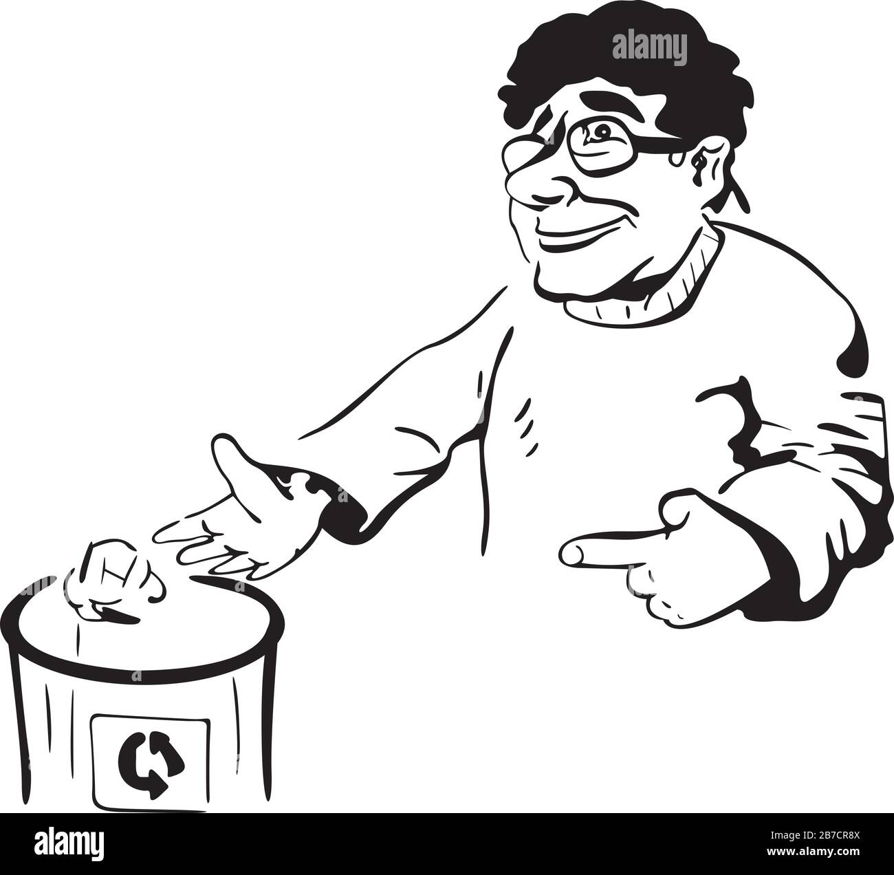 Cartoon Drawing Trash Can High Resolution Stock Photography and Images ...