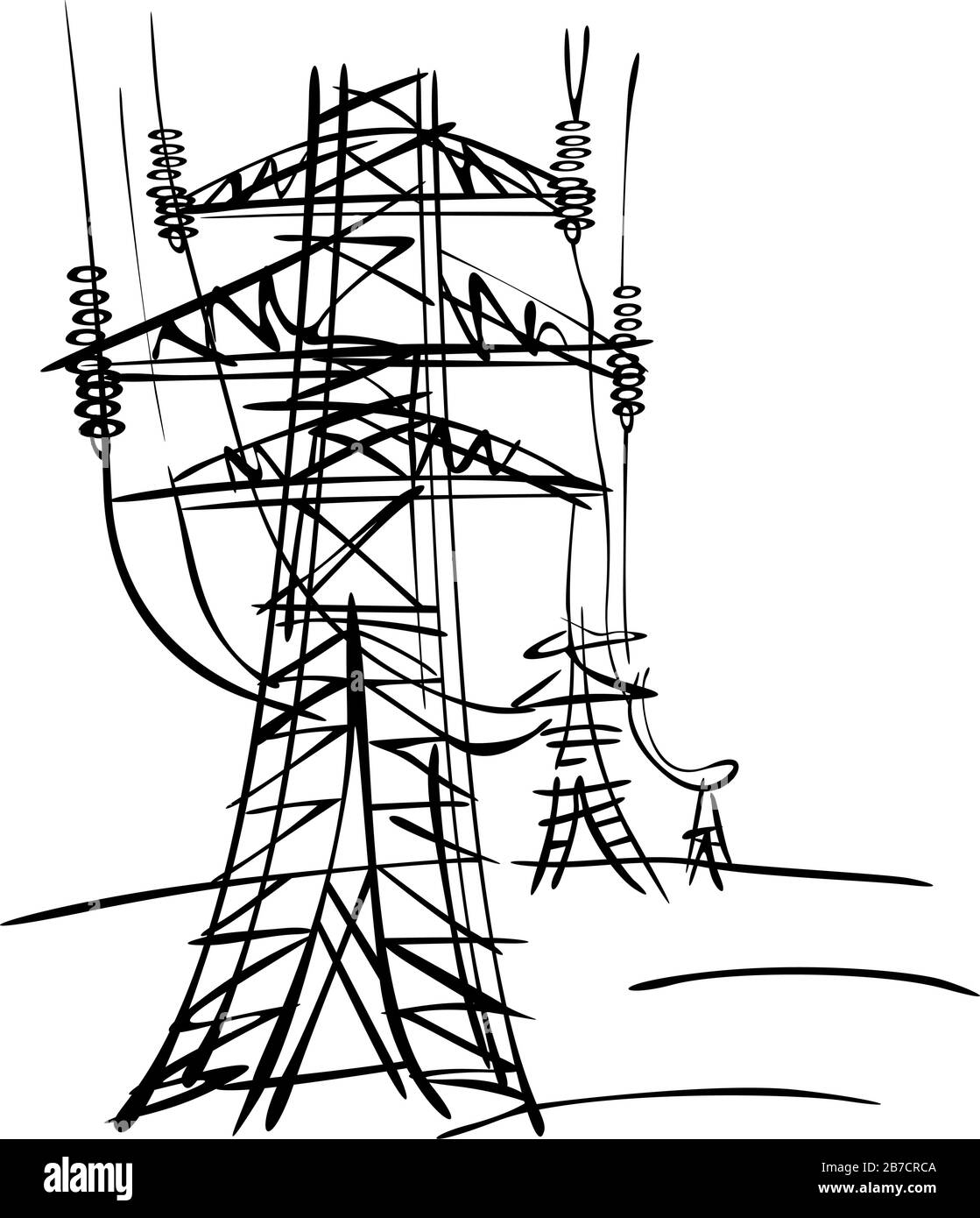 high voltage line Stock Vector Image & Art - Alamy