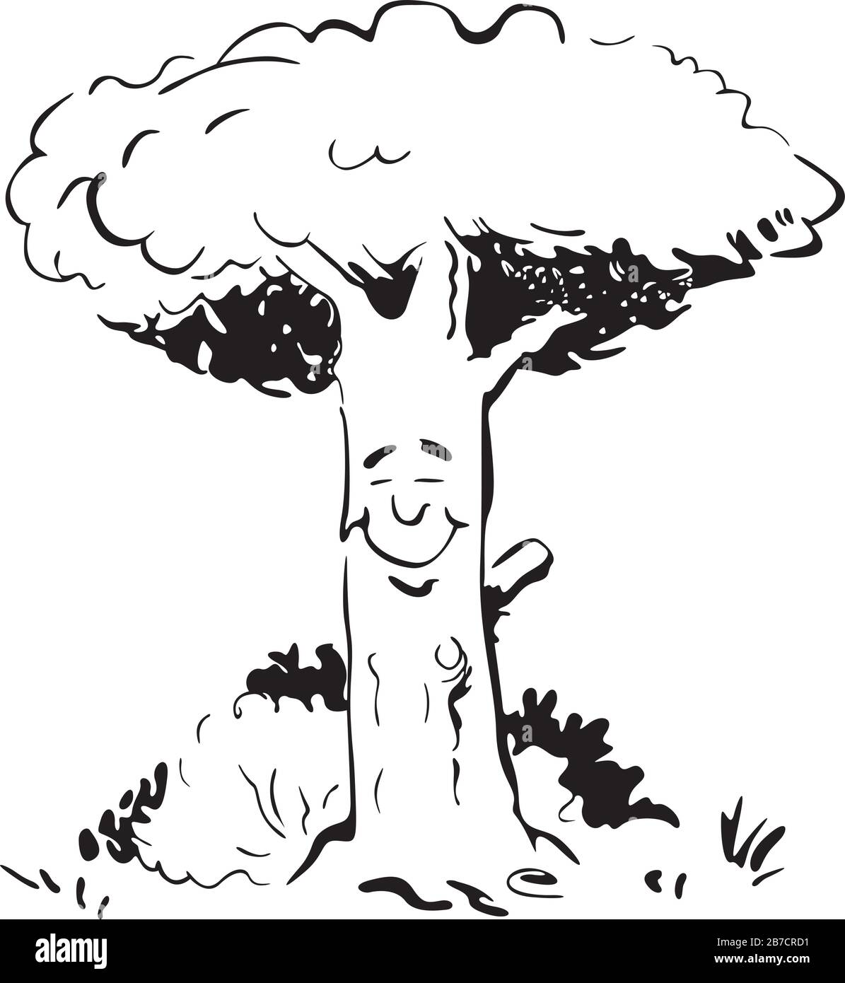 Happy smiling green cartoon Black and White Stock Photos & Images - Alamy