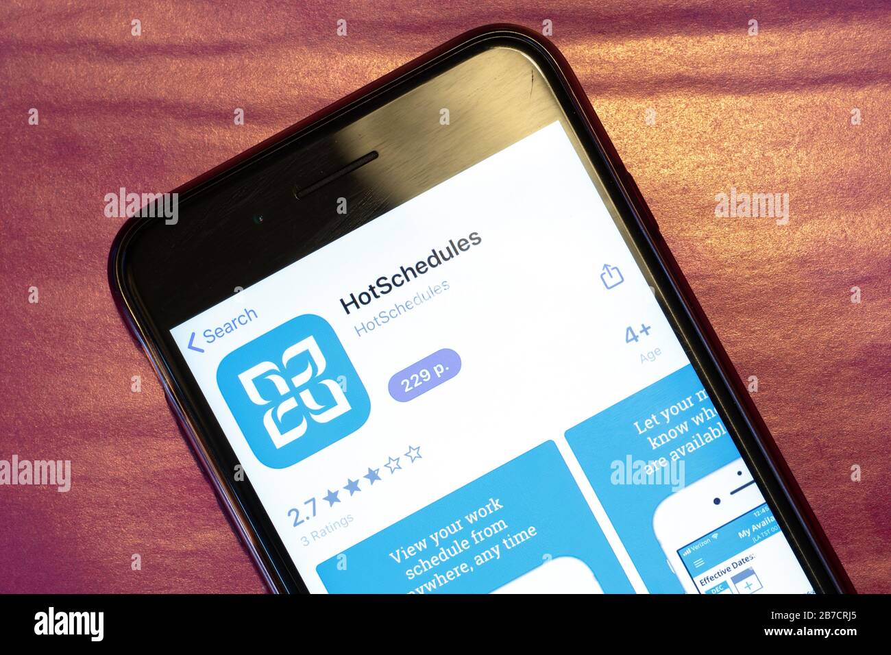 Los Angeles, California, USA - 15 March 2020: HotSchedules mobile app ...