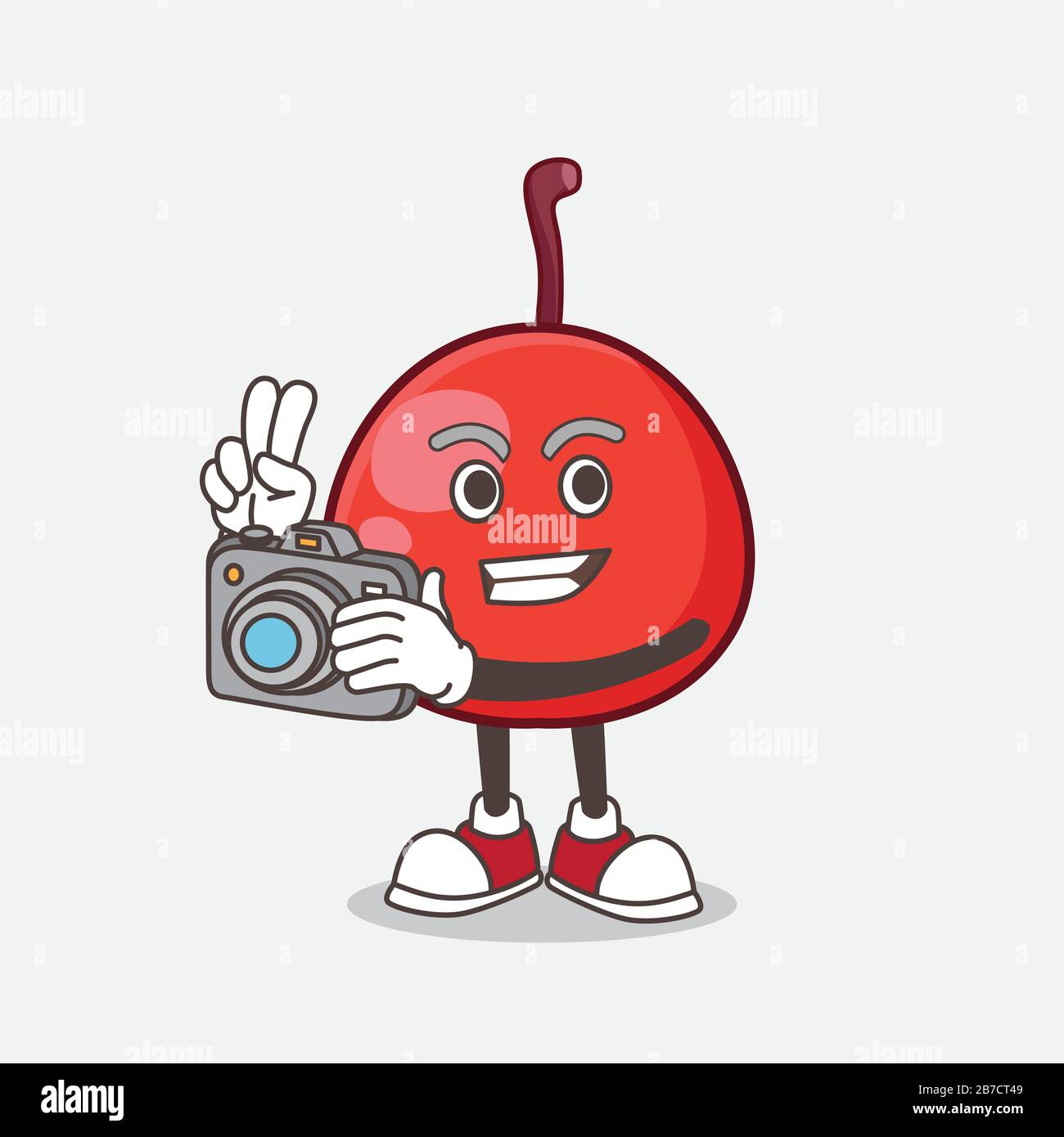 An illustration of Red Berry vector cartoon mascot character with ...