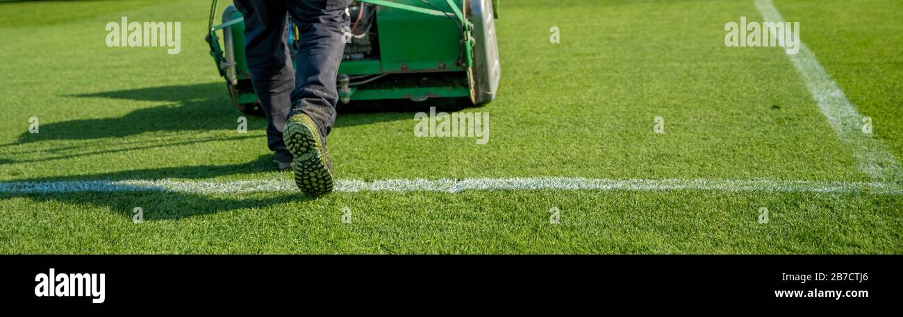 Football field maintenance hi-res stock photography and images - Alamy
