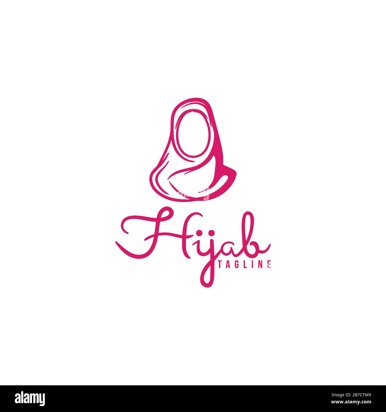 abaya, hijab, veil on pink color logo Ideas. Inspiration logo design ...
