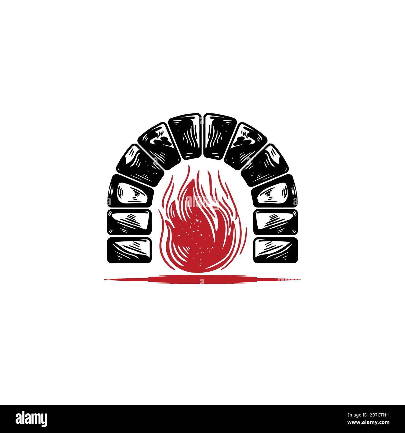 Rustic Bricks / Stones Fireplace logo Ideas. Inspiration logo design ...