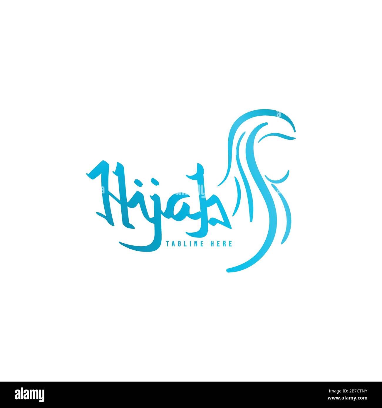 creative hijab blue color logo Ideas. Inspiration logo design. Template ...