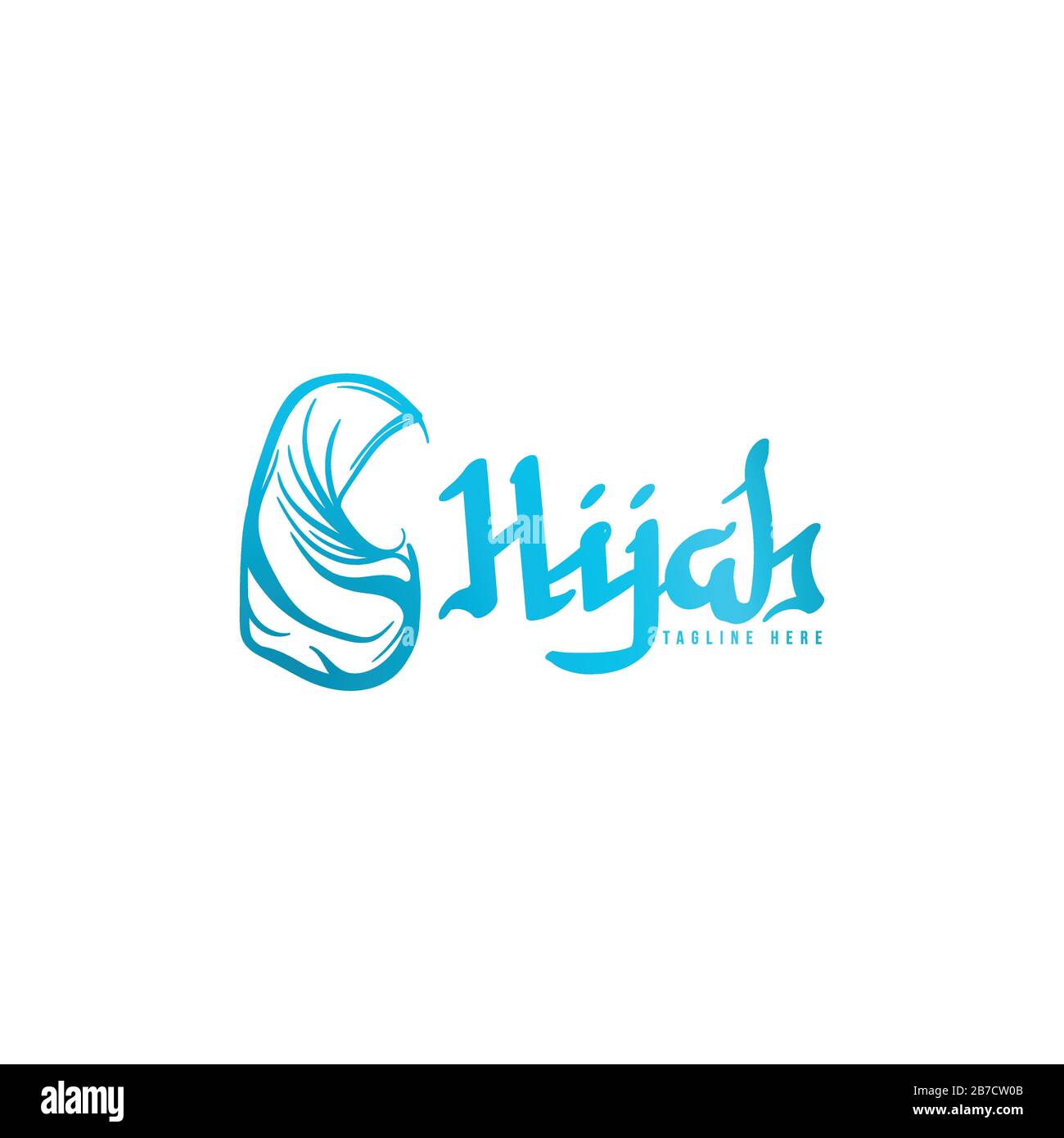 creative hijab blue color logo Ideas. Inspiration logo design. Template ...