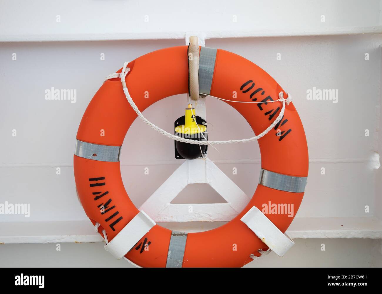 Life saving ring onboard Cruise ship Oceana Stock Photo - Alamy