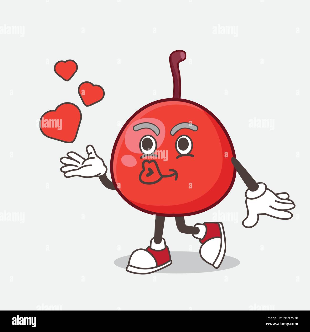 An illustration of Red Berry vector cartoon mascot character with ...