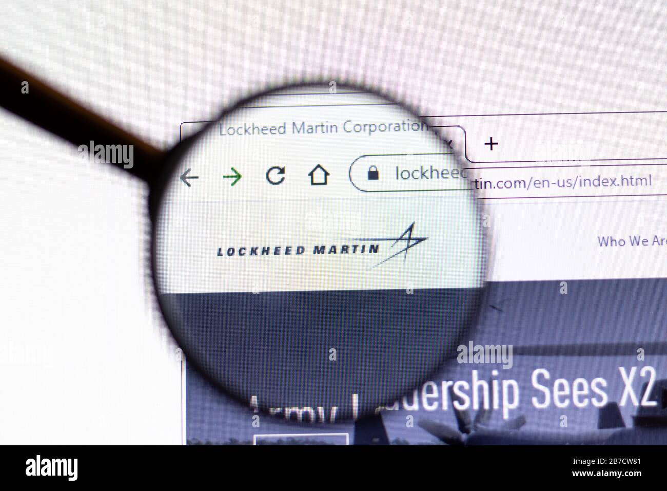 Los Angeles, California, USA - 15 March 2020: Lockheed Martin icon on ...