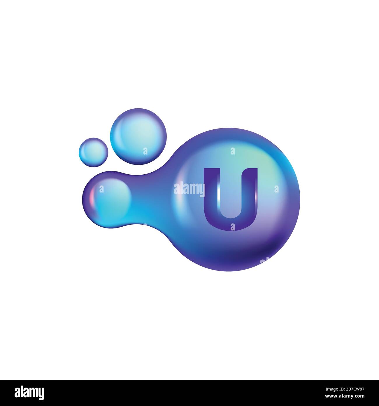 initial letter u with dots, medical, vitamin, molecule logo Ideas ...