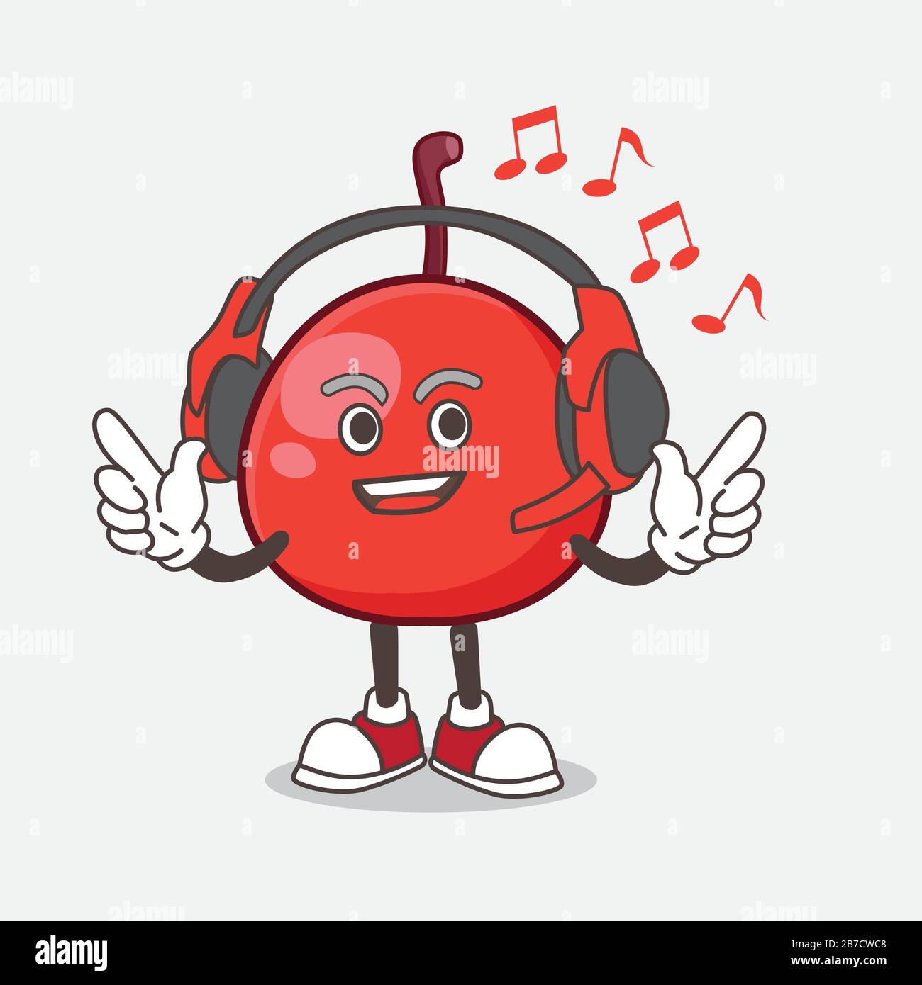 An illustration of Red Berry vector cartoon mascot character with ...