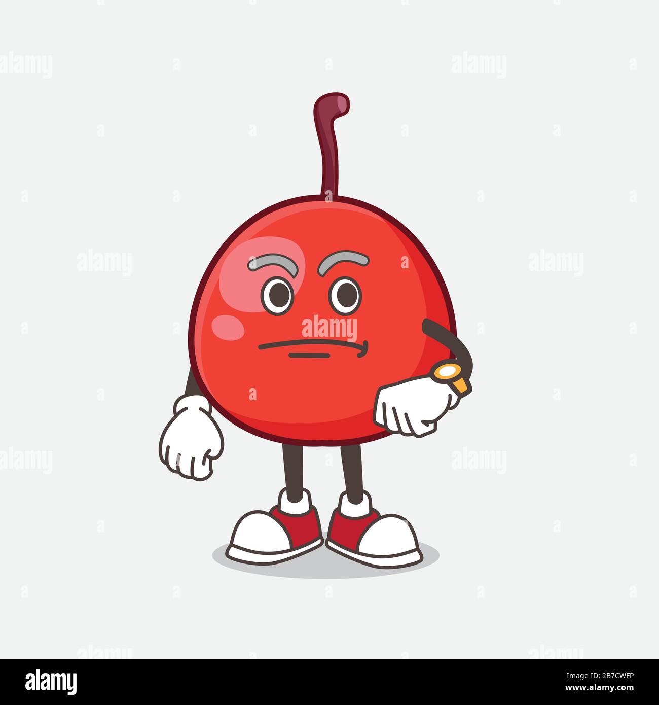 An illustration of Red Berry vector cartoon mascot character with ...