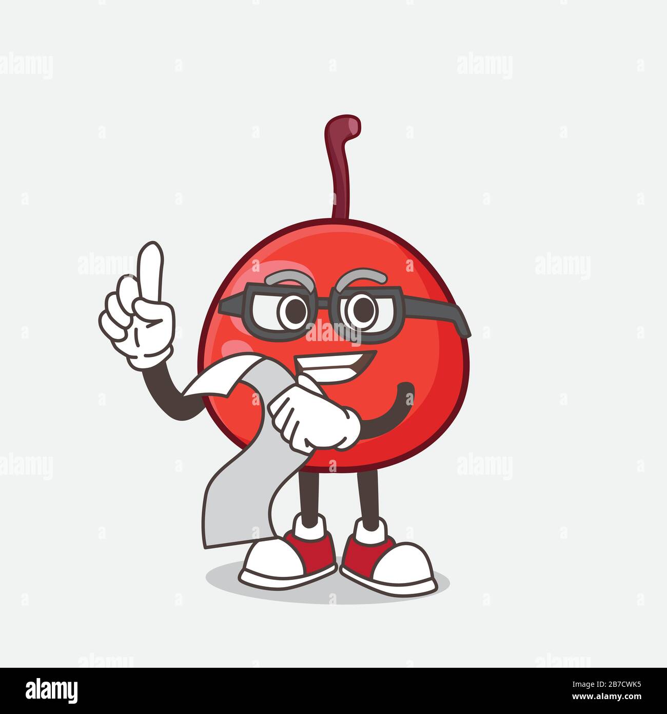 An illustration of Red Berry vector cartoon mascot character with ...