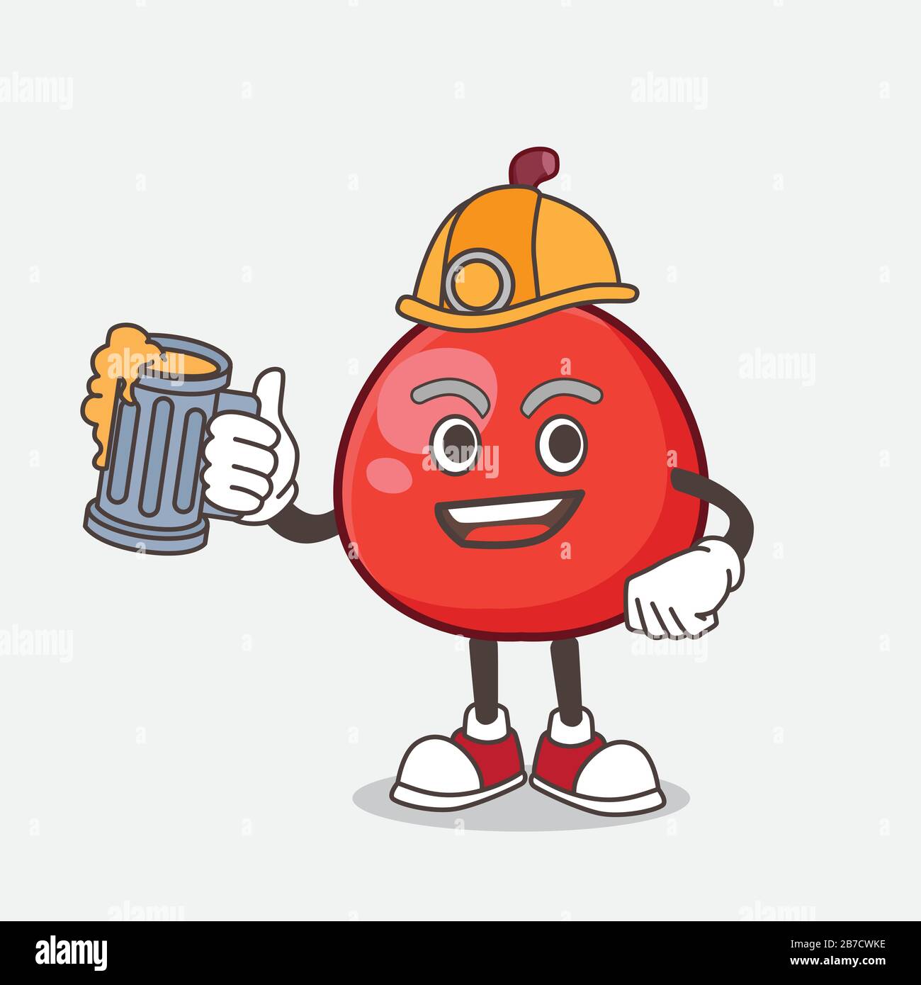 An illustration of Red Berry vector cartoon mascot character with ...