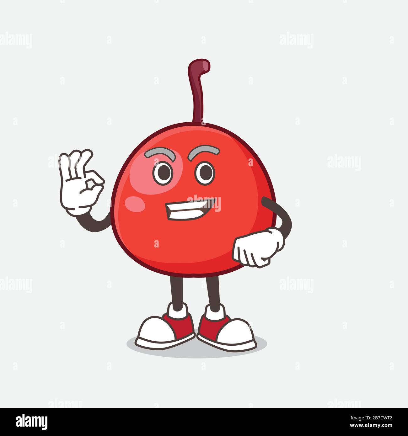An illustration of Red Berry vector cartoon mascot character with ...