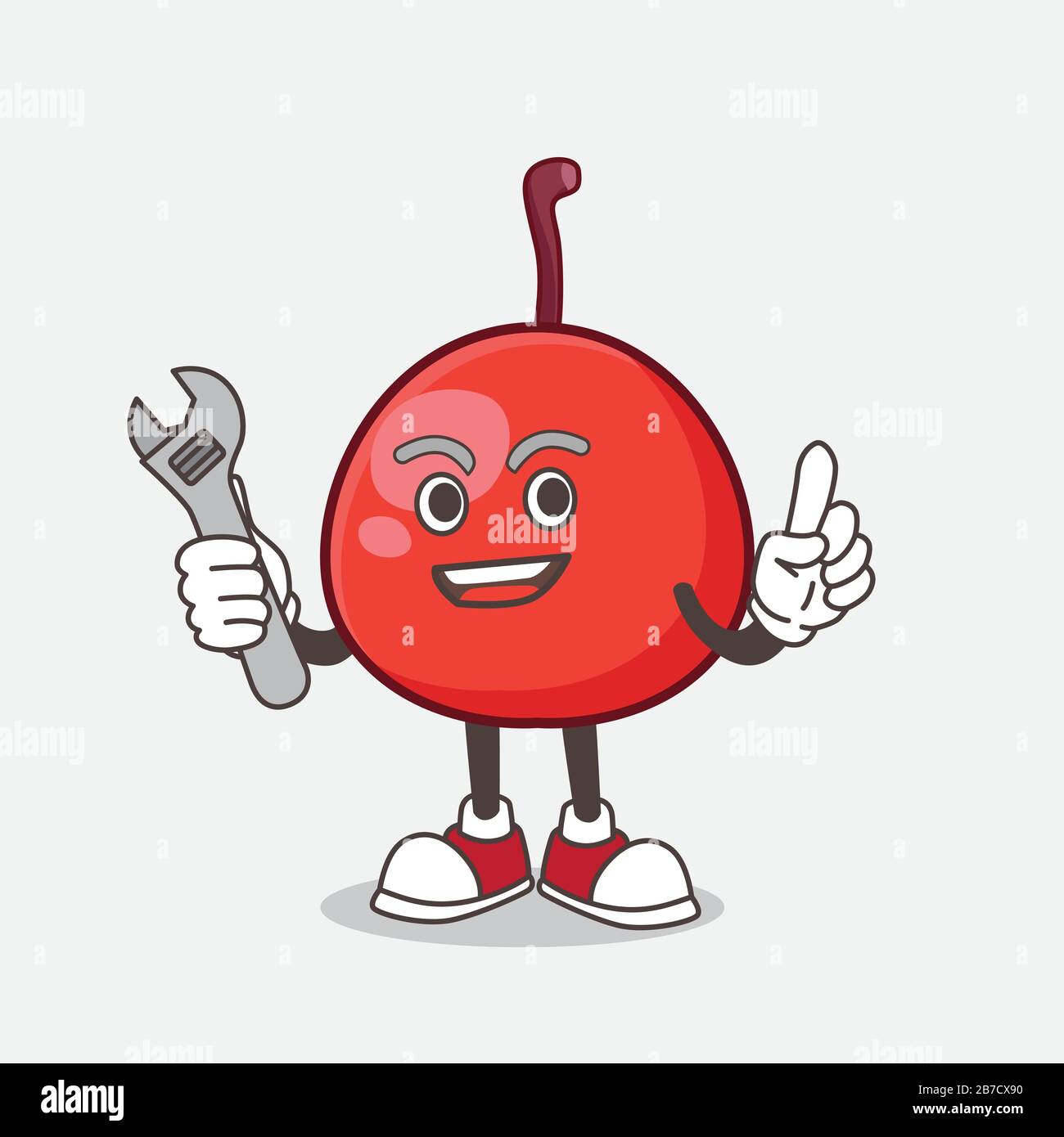 An illustration of Red Berry vector cartoon mascot character with ...
