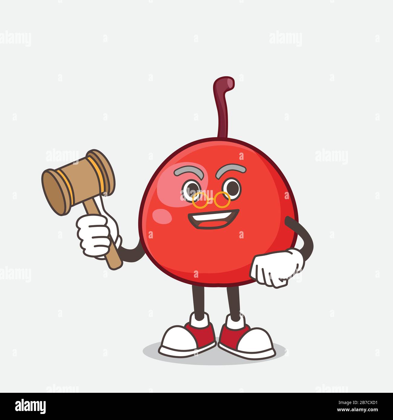 An illustration of Red Berry vector cartoon mascot character with ...