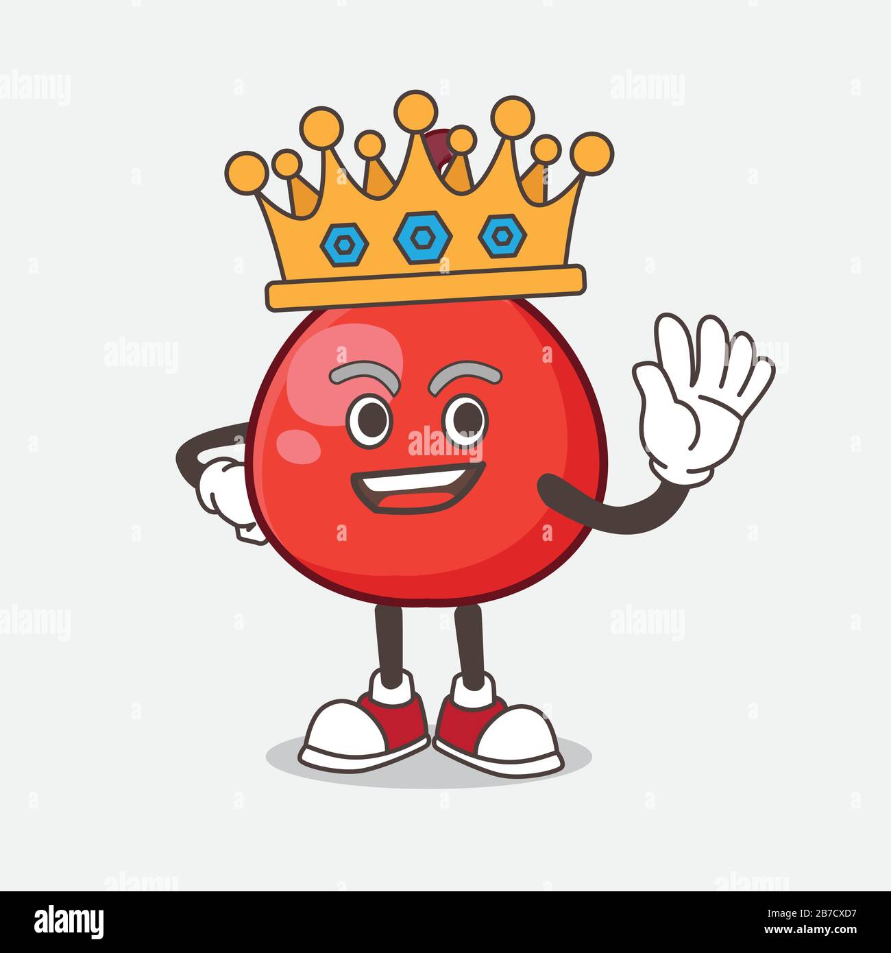 An illustration of Red Berry vector cartoon mascot character with ...