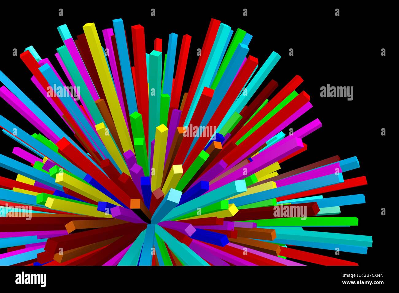 3D explosion concept Stock Photo - Alamy