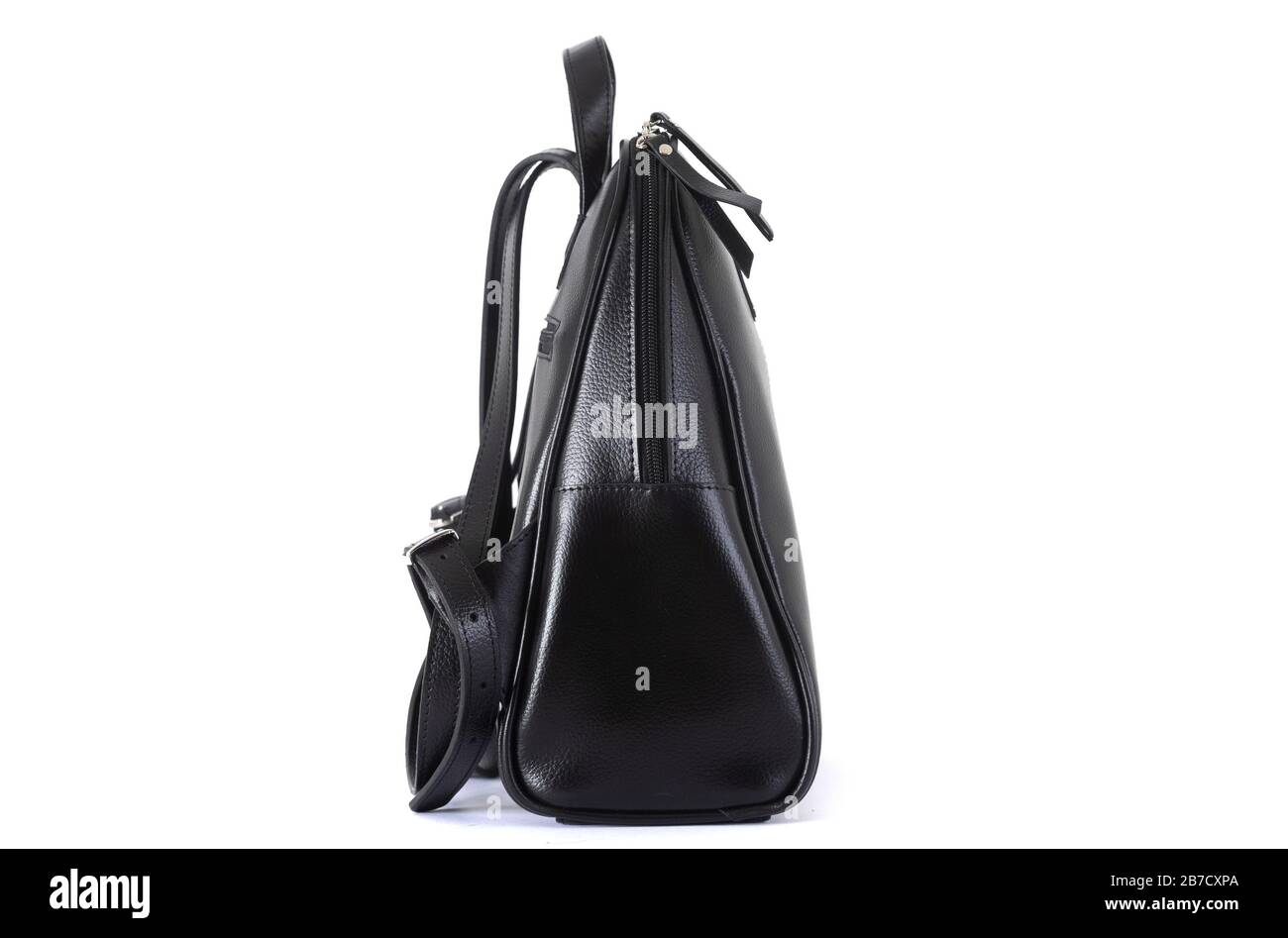 Woman black backpack on Cut Out Stock Images & Pictures - Alamy