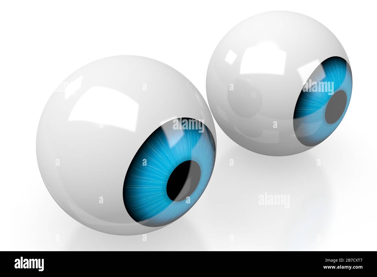 3D eyes illustration, isolated on white background Stock Photo - Alamy