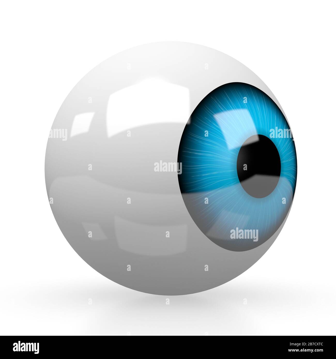 3D eye illustration - great for topics like sight, vision, optometrist ...