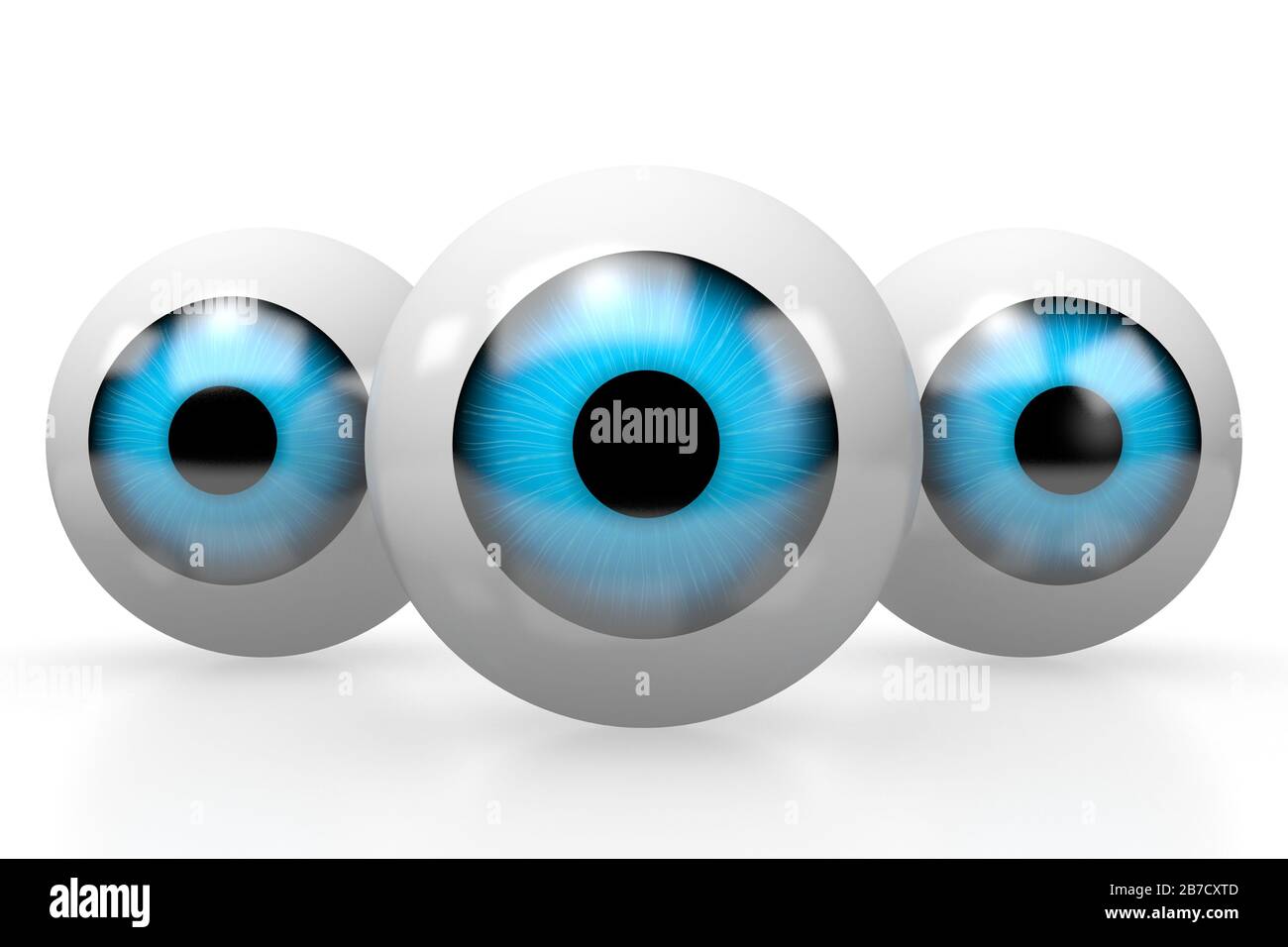 3D eyes illustration, isolated on white background Stock Photo - Alamy
