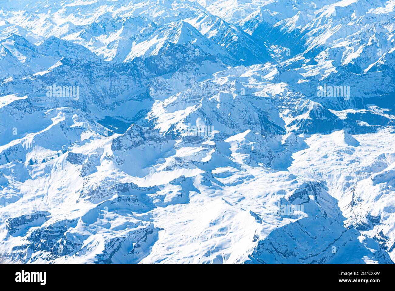 Unique alpine aerial panorama. Blue Planet Earth high altitude aerial ...