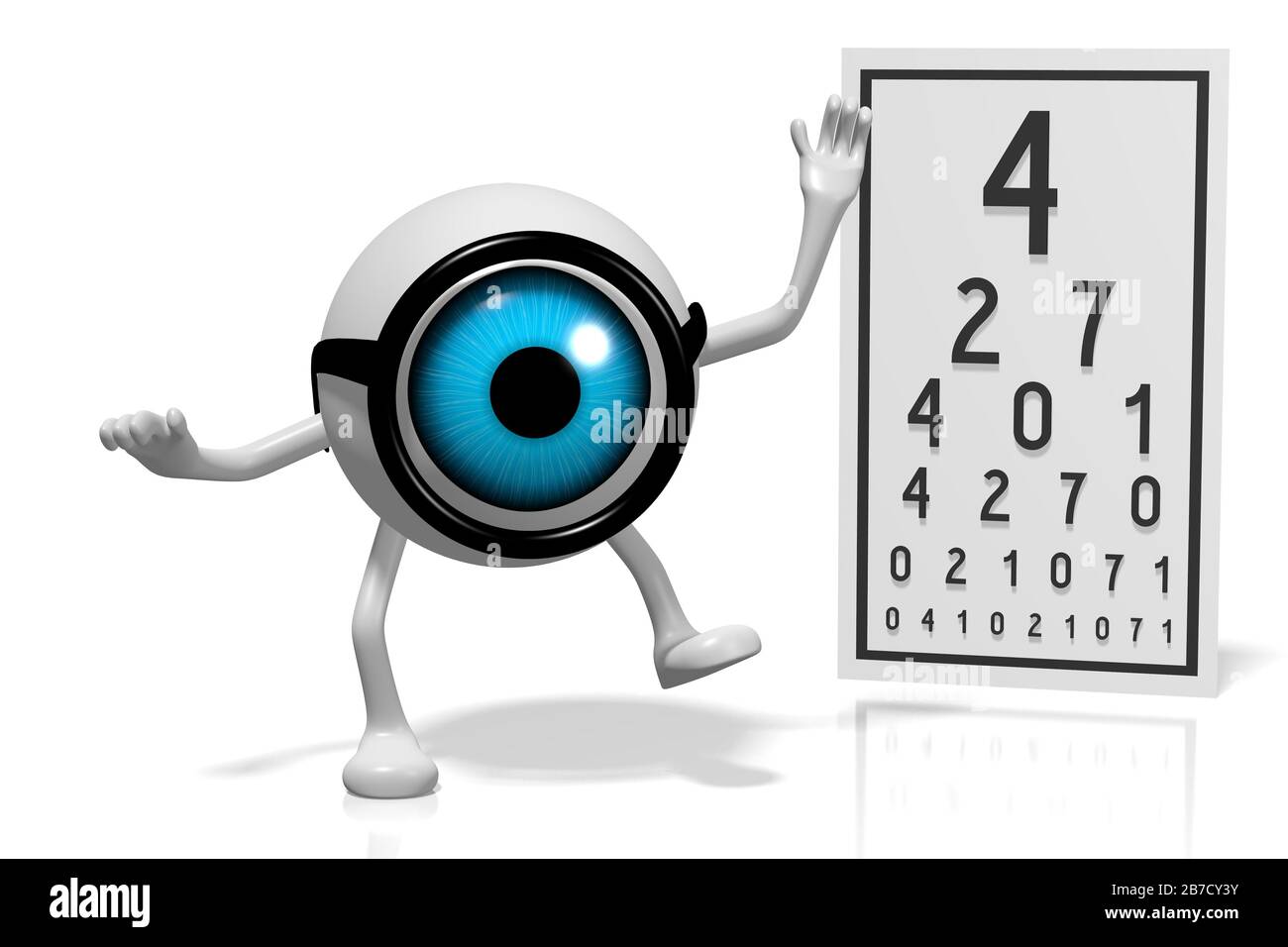 3D optician, optometrist, vision illustration Stock Photo - Alamy