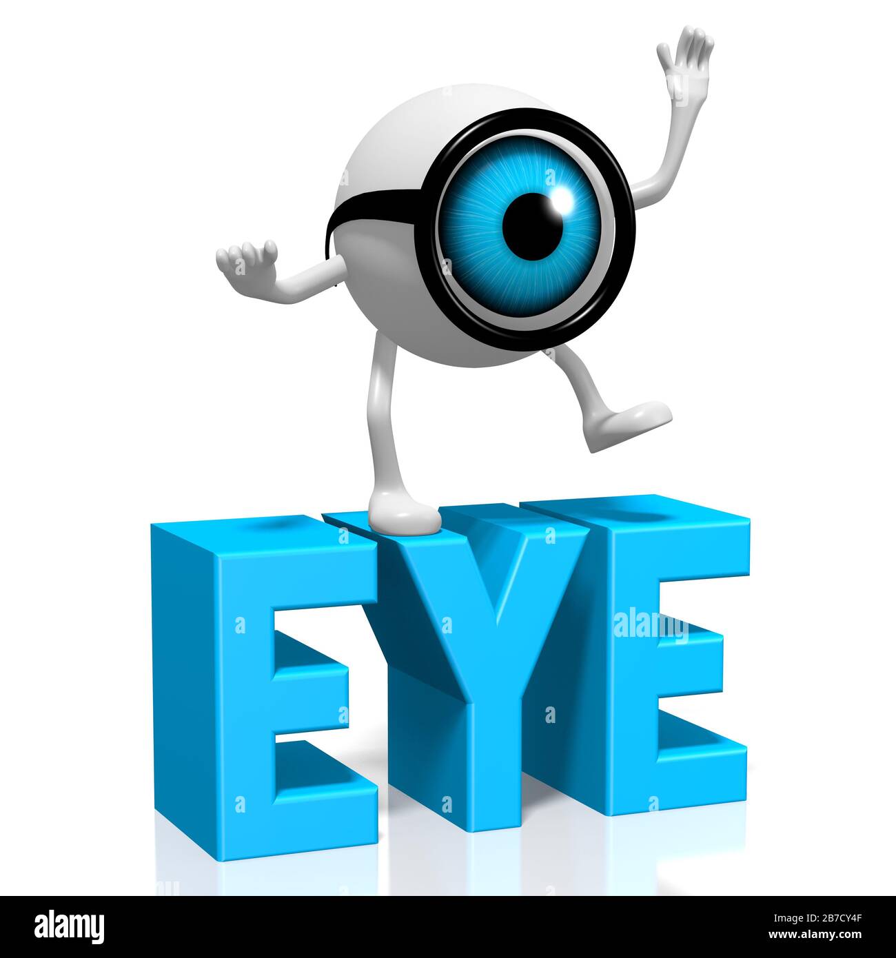 3D eye concept - cartoon character Stock Photo - Alamy