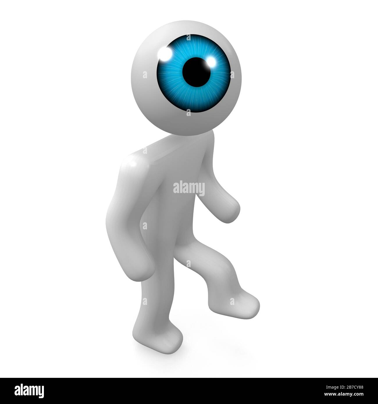 3D eye cartoon character Stock Photo - Alamy