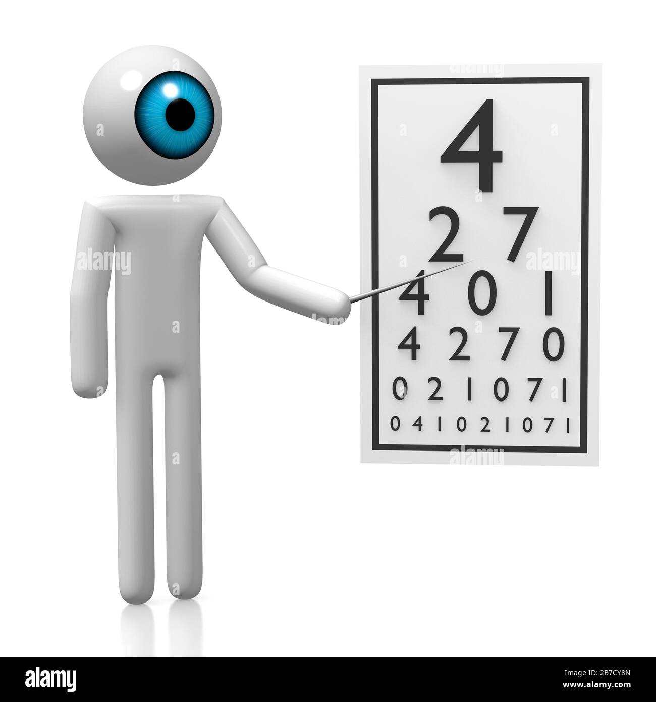 3D optician, optometrist illustration Stock Photo - Alamy