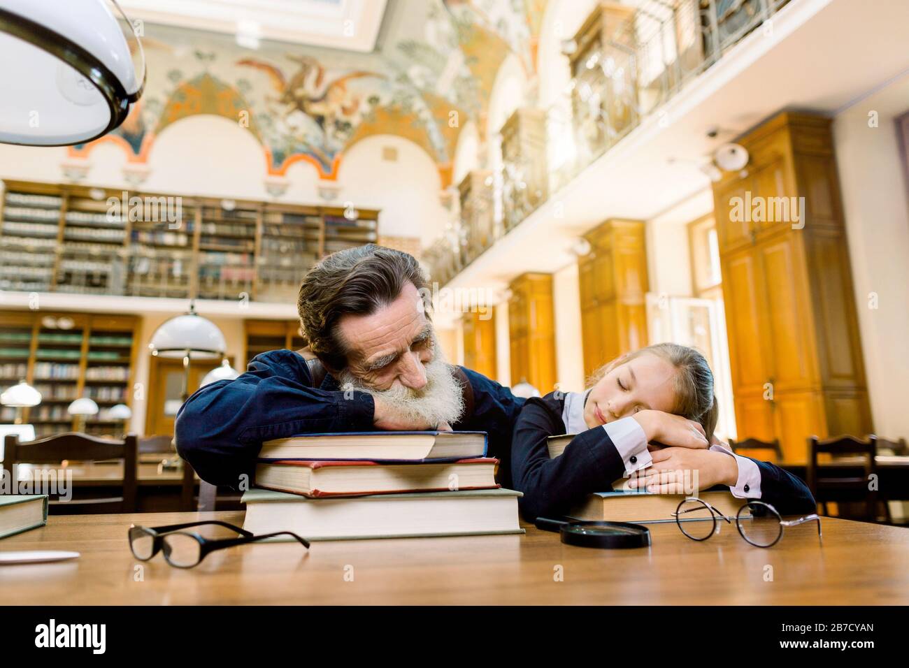 Tired but happy teacher hi-res stock photography and images - Alamy