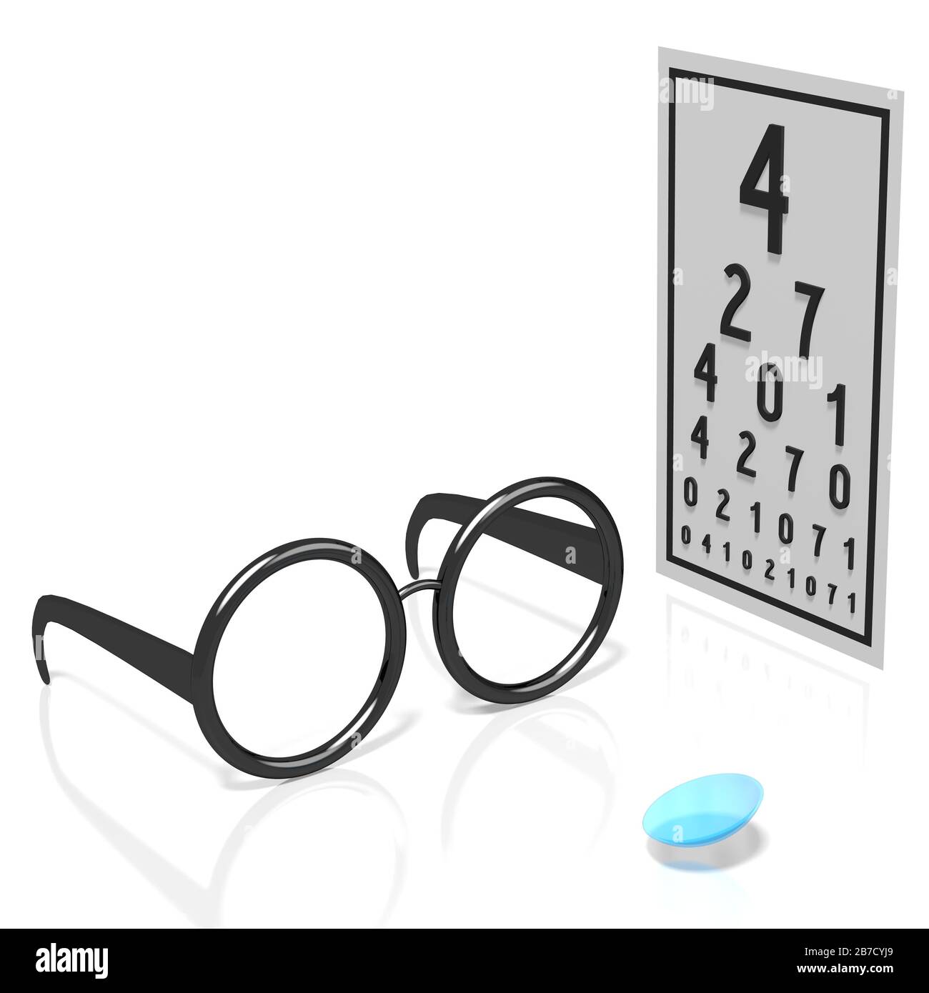 3D optician, optometrist illustration Stock Photo - Alamy
