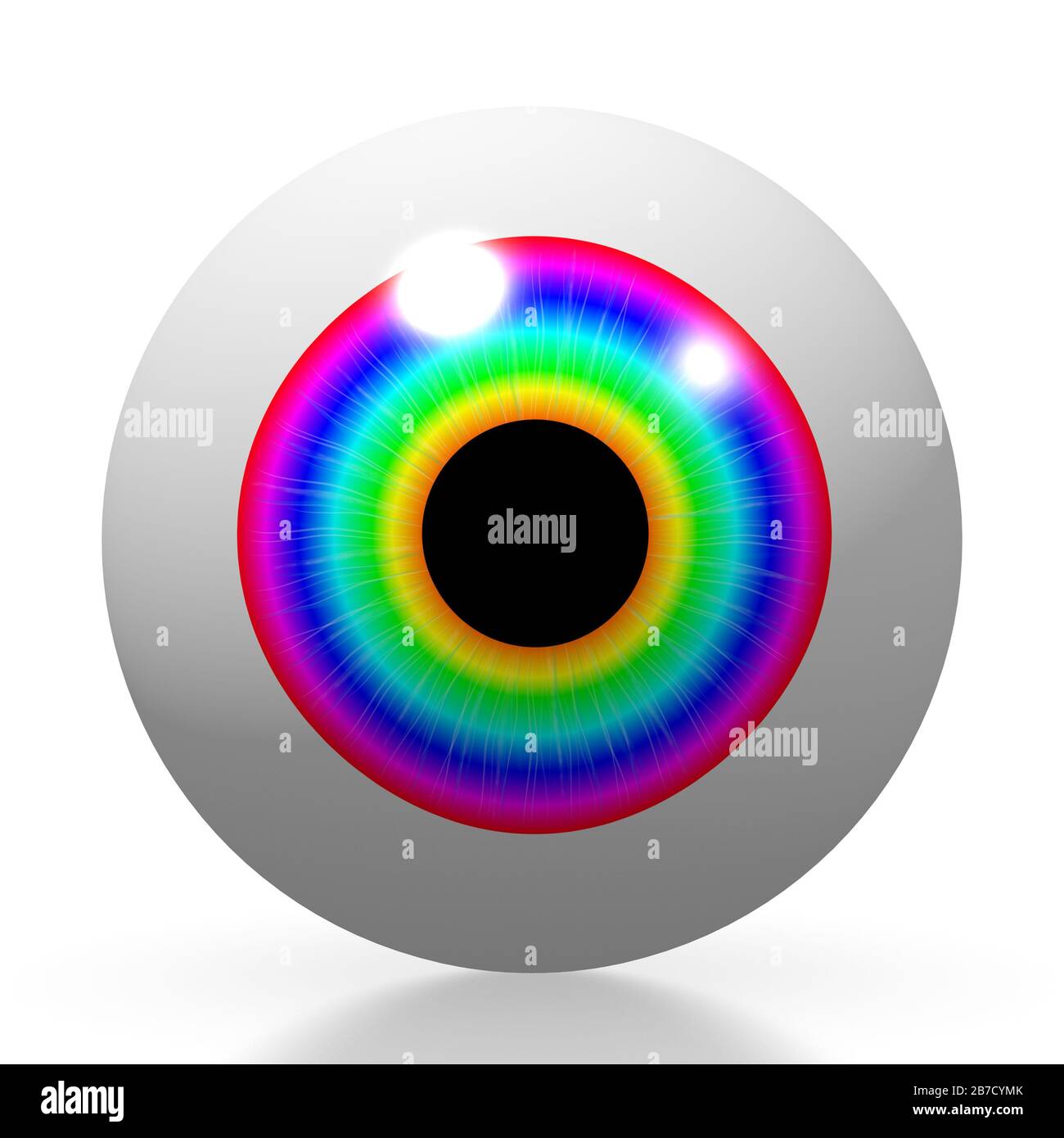 3D colorful crazy eyeball Stock Photo - Alamy