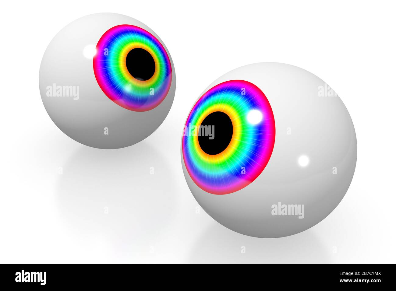 3D colorful eyeballs illustration Stock Photo - Alamy