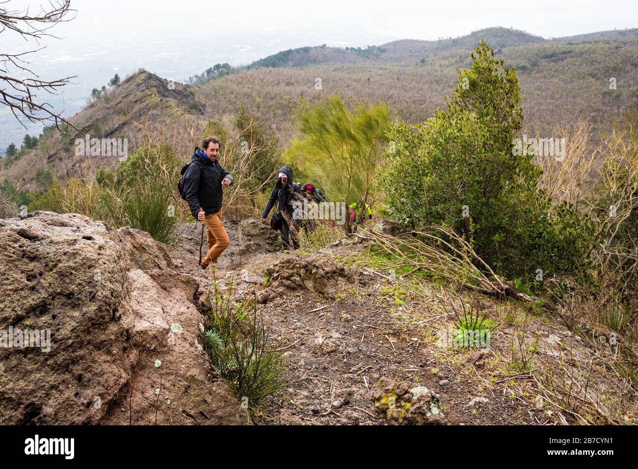 MONTE SOMMA, ITALY - MARCH 1, 2020 - It's a challenging hiking which ...