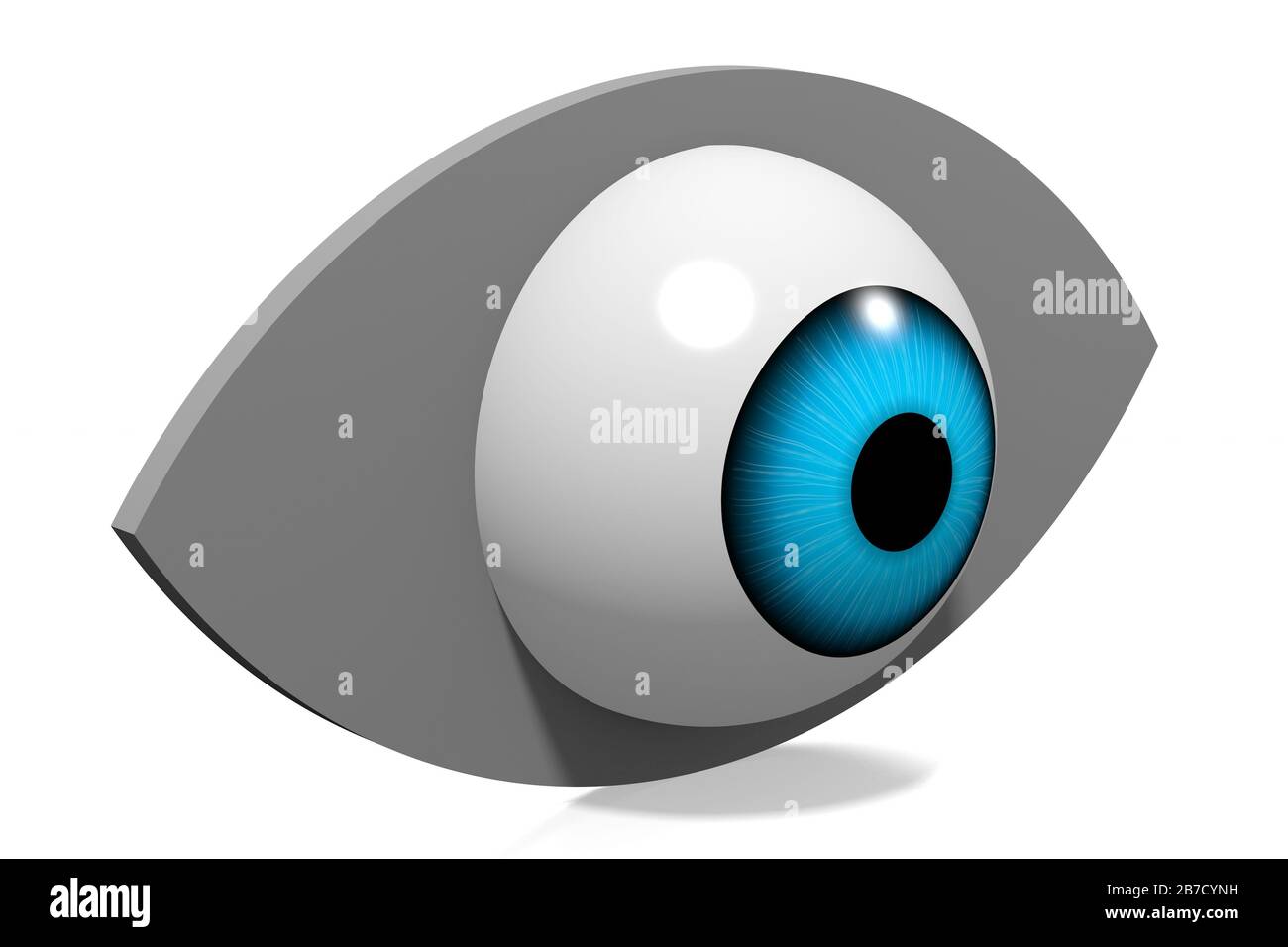 3D eye illustration - great for topics like sight, vision, optometrist ...