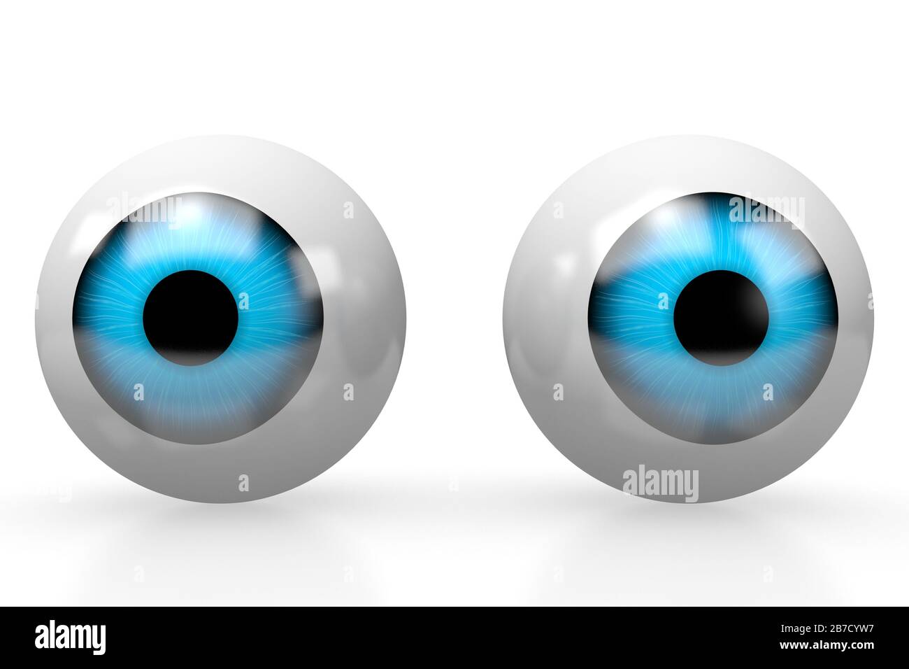 3D eyes illustration, isolated on white background Stock Photo - Alamy