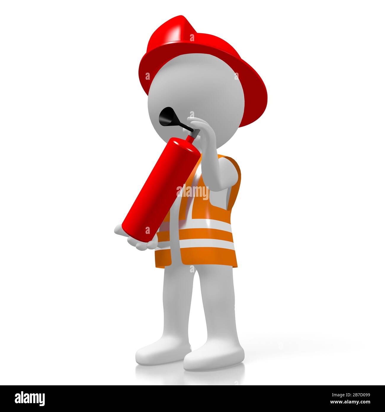 3d man fire extinguisher hi-res stock photography and images - Alamy
