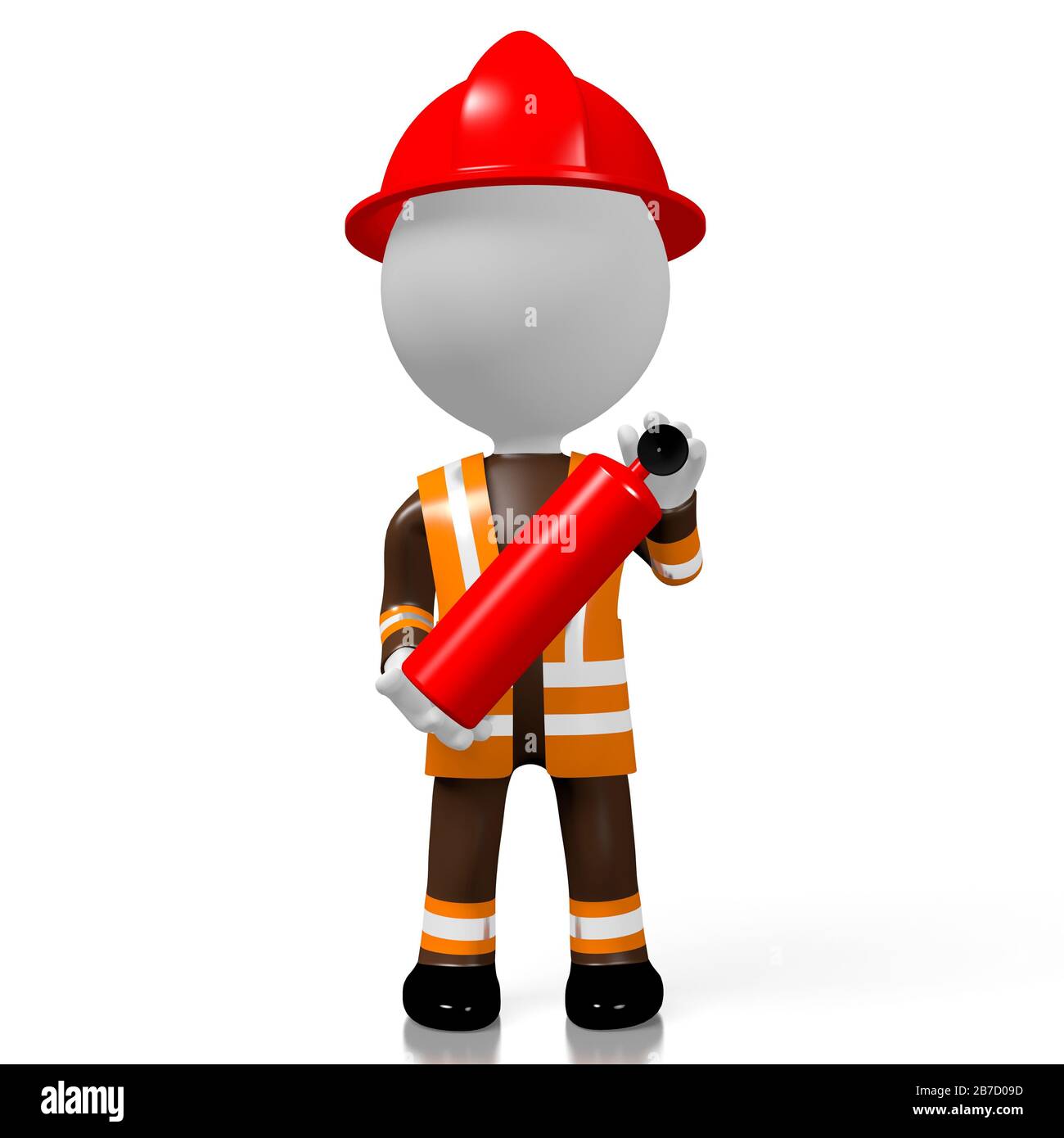 3d man holding fire extinguish hi-res stock photography and images - Alamy