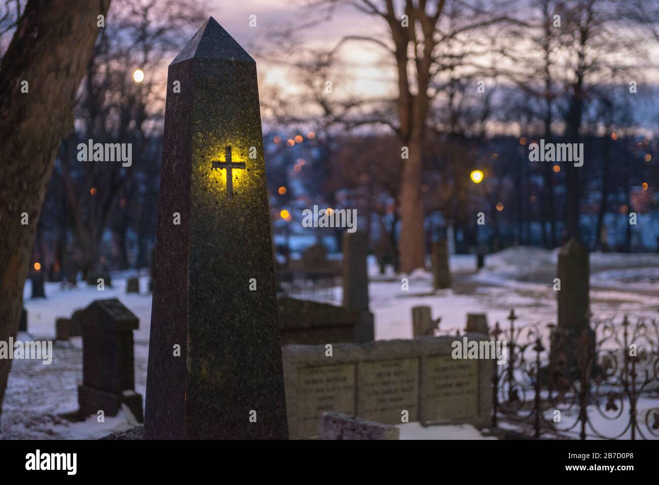 Medieval Graveyard Illuminated High Resolution Stock Photography and ...