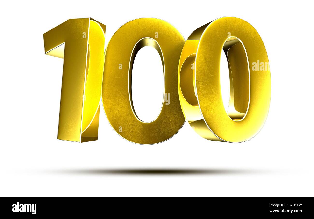 Golden number 100 Cut Out Stock Images & Pictures - Alamy