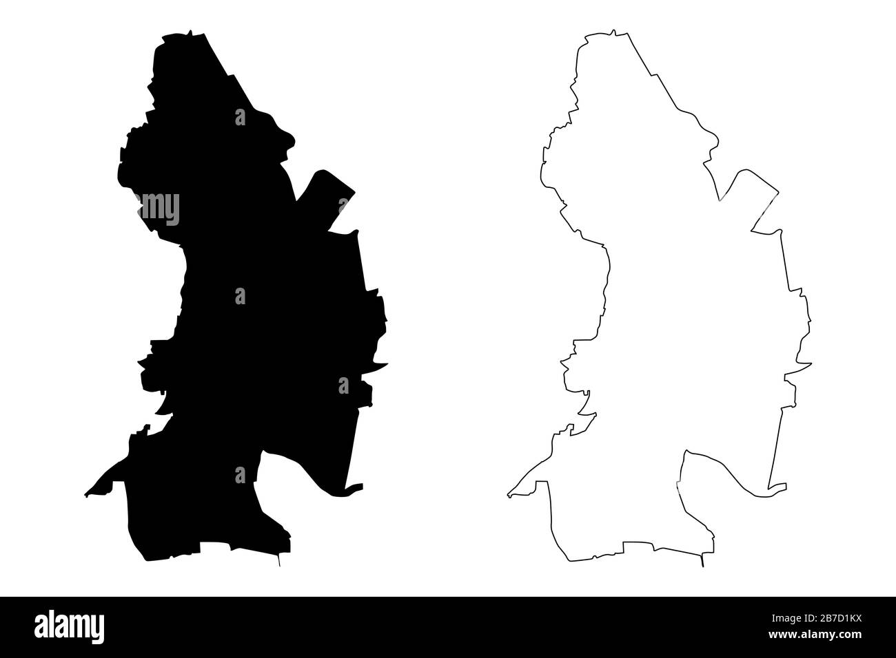 Moers City (Federal Republic of Germany, North Rhine-Westphalia) map ...