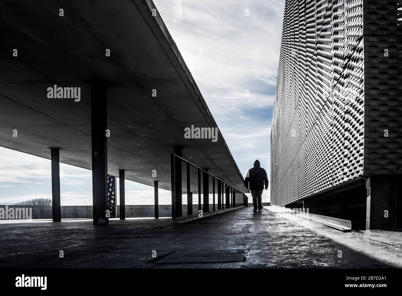 Alone among modern buildings Stock Photo - Alamy
