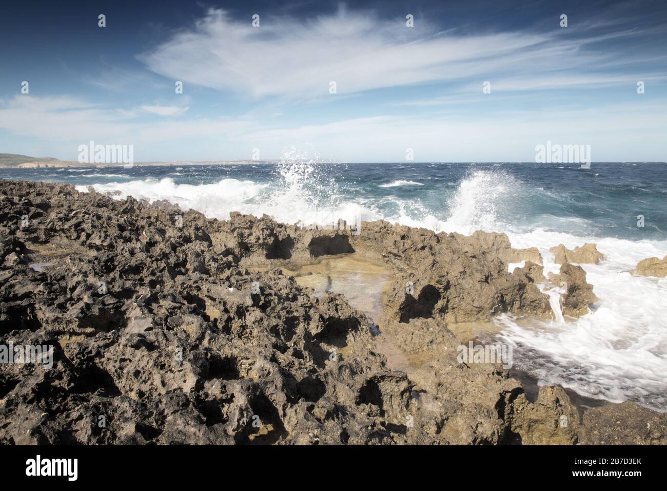 Qawra point beach hi-res stock photography and images - Alamy